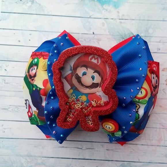 Mario bros hair bows | Accessories | Mario Bros Hair Bows Lazo De Mario ...